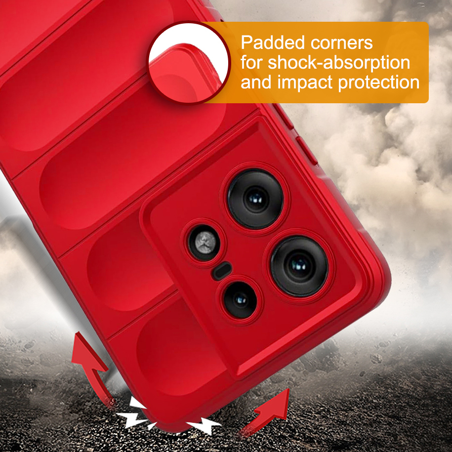 Flexi Defender Shockproof Case for Motorola Edge 50 Pro (Red)