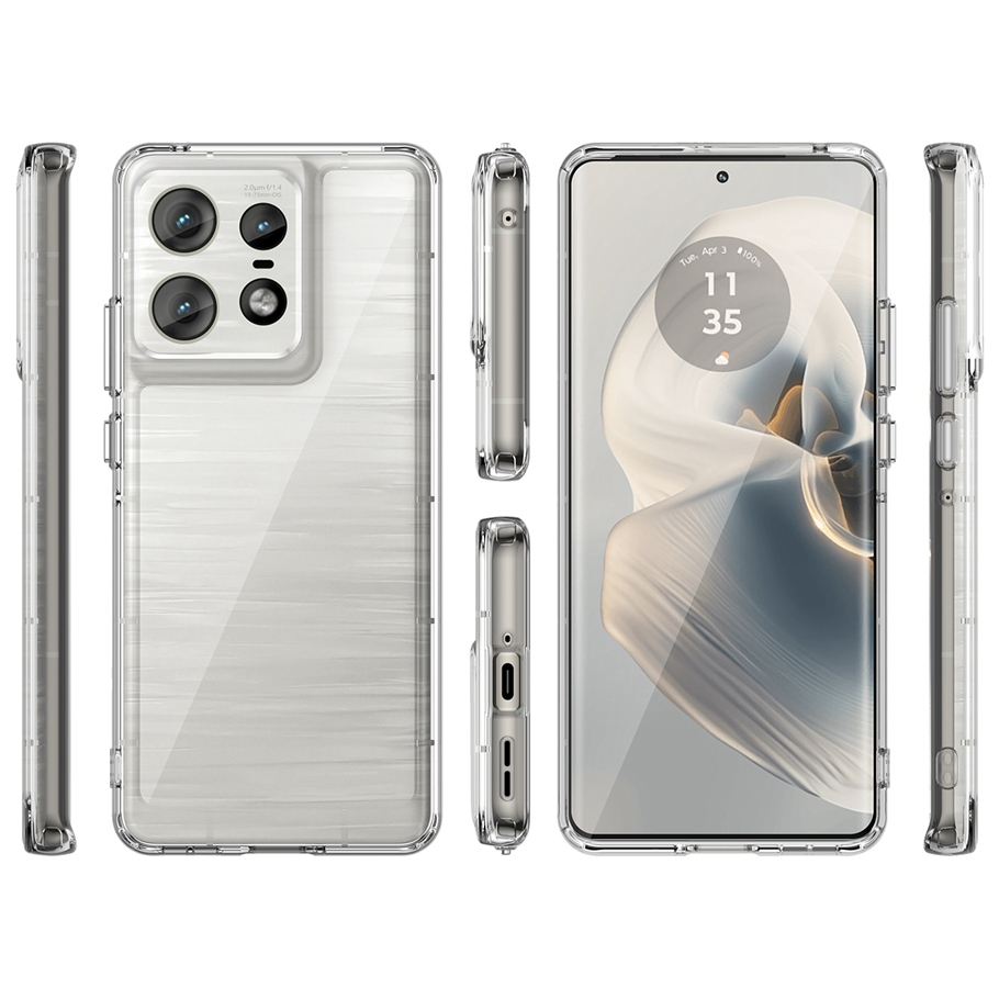 Hybrid Acrylic Shockproof Case for Motorola Edge 50 Pro (Clear)