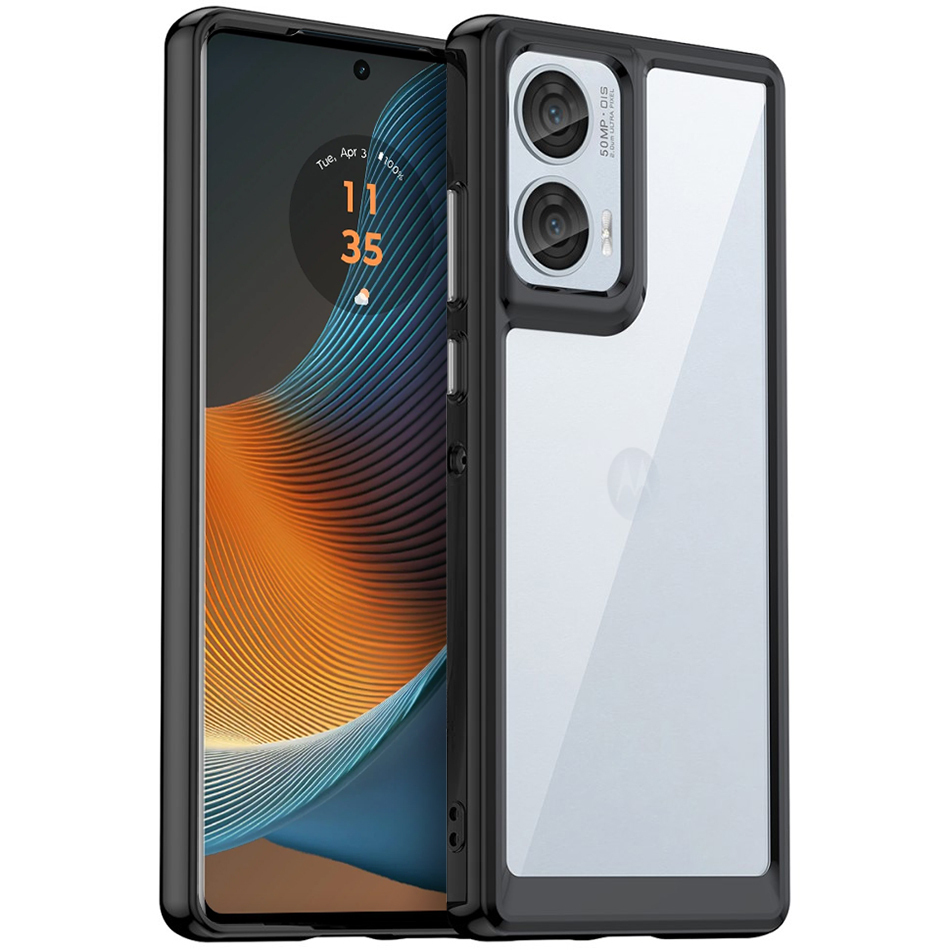 Hybrid Acrylic Shockproof Case for Motorola Edge 50 Fusion Black