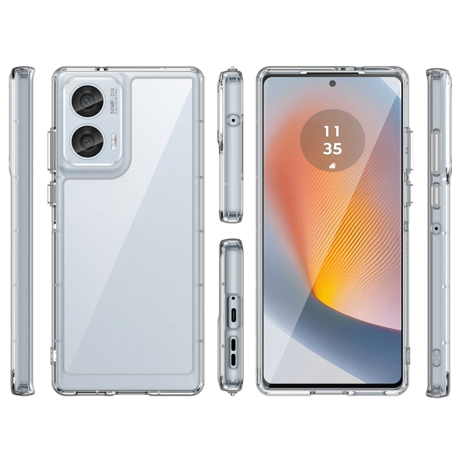 Hybrid Acrylic Shockproof Case for Motorola Edge 50 Fusion Clear