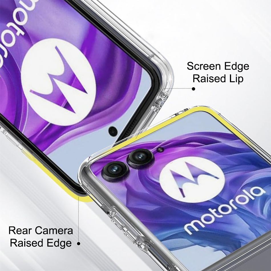 Hybrid Acrylic Shockproof Case for Motorola Razr 50 Ultra (Clear)