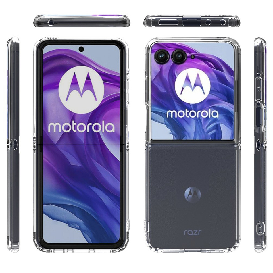 Hybrid Acrylic Shockproof Case for Motorola Razr 50 Ultra (Clear)