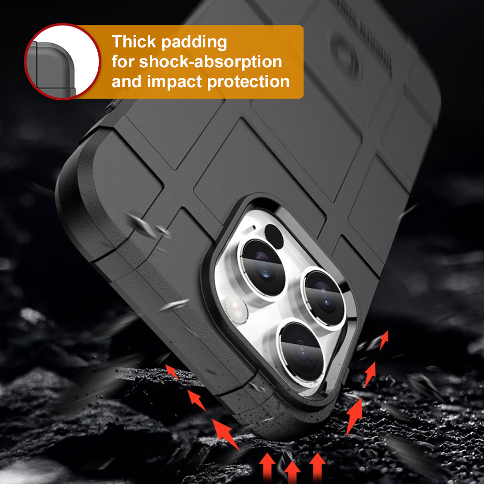 Thick Grid Texture Shockproof Case for Apple iPhone 16 Pro Max