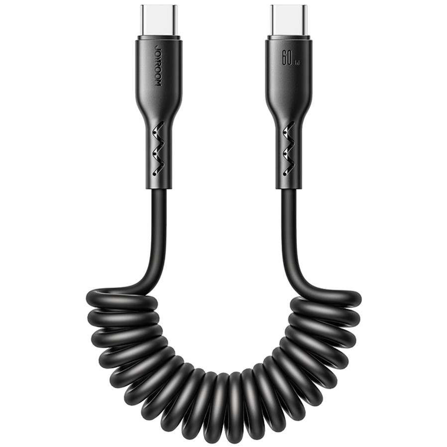Joyroom 60W USB Type-C Coiled Charging Cable 1.5m for Phone