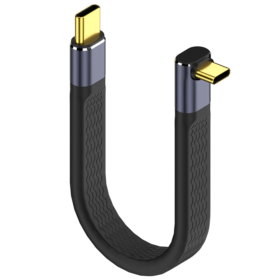 Up / Down 240W USB4 Type-C PD Flat Charging Cable (14cm)
