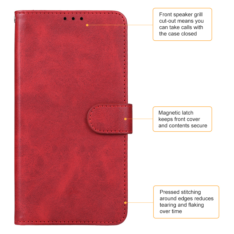 Leather Wallet Case for Nothing CMF Phone 1 (Red)