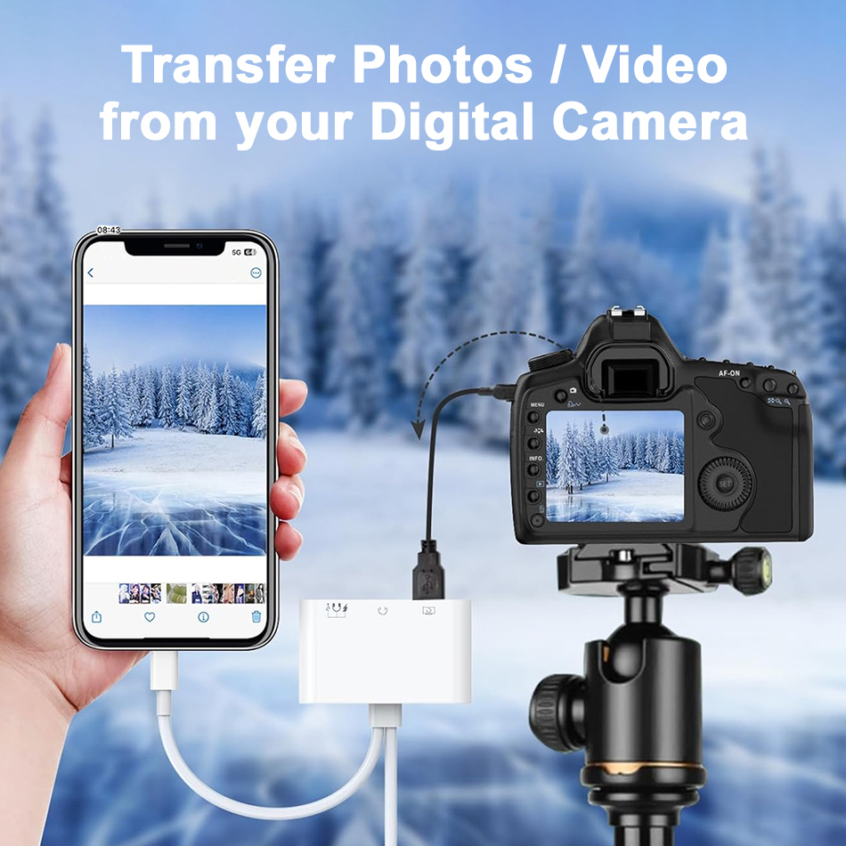 Lightning / USB Type-C to 3.5mm Jack Audio DAC Charging Adapter