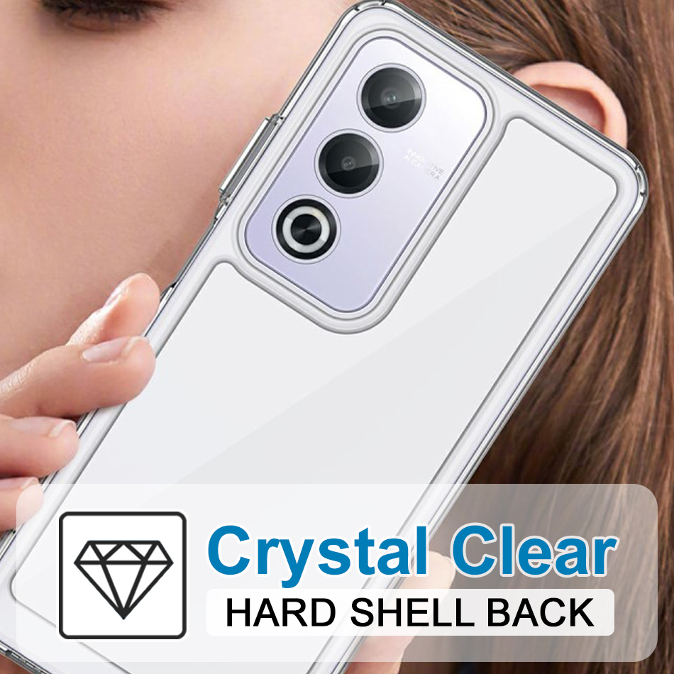 Hybrid Acrylic Shockproof Case for Oppo A80 5G (Clear)