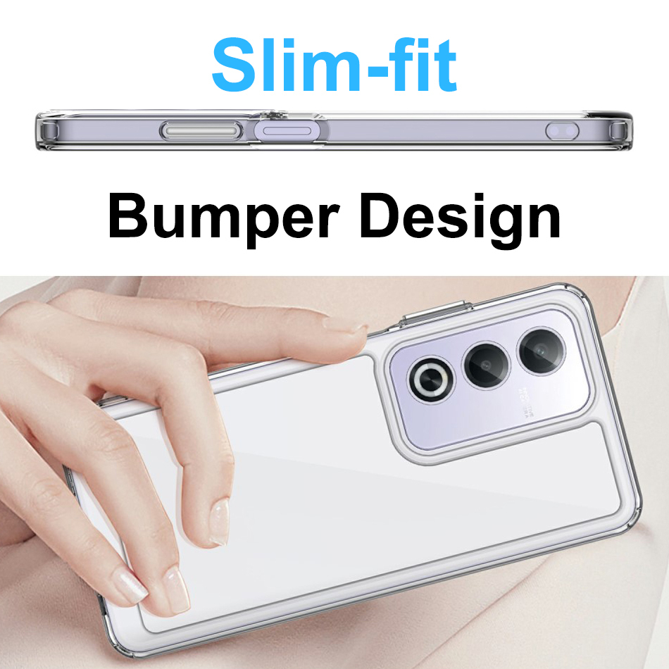 Hybrid Acrylic Shockproof Case for Oppo A80 5G (Clear)