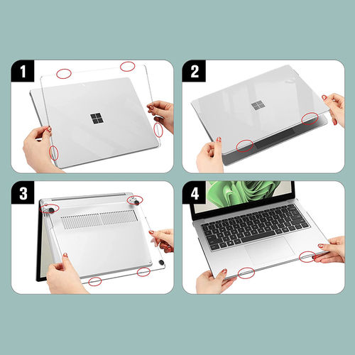 Glossy Hard Case for Microsoft Surface Laptop 7 (13.8") (Clear)