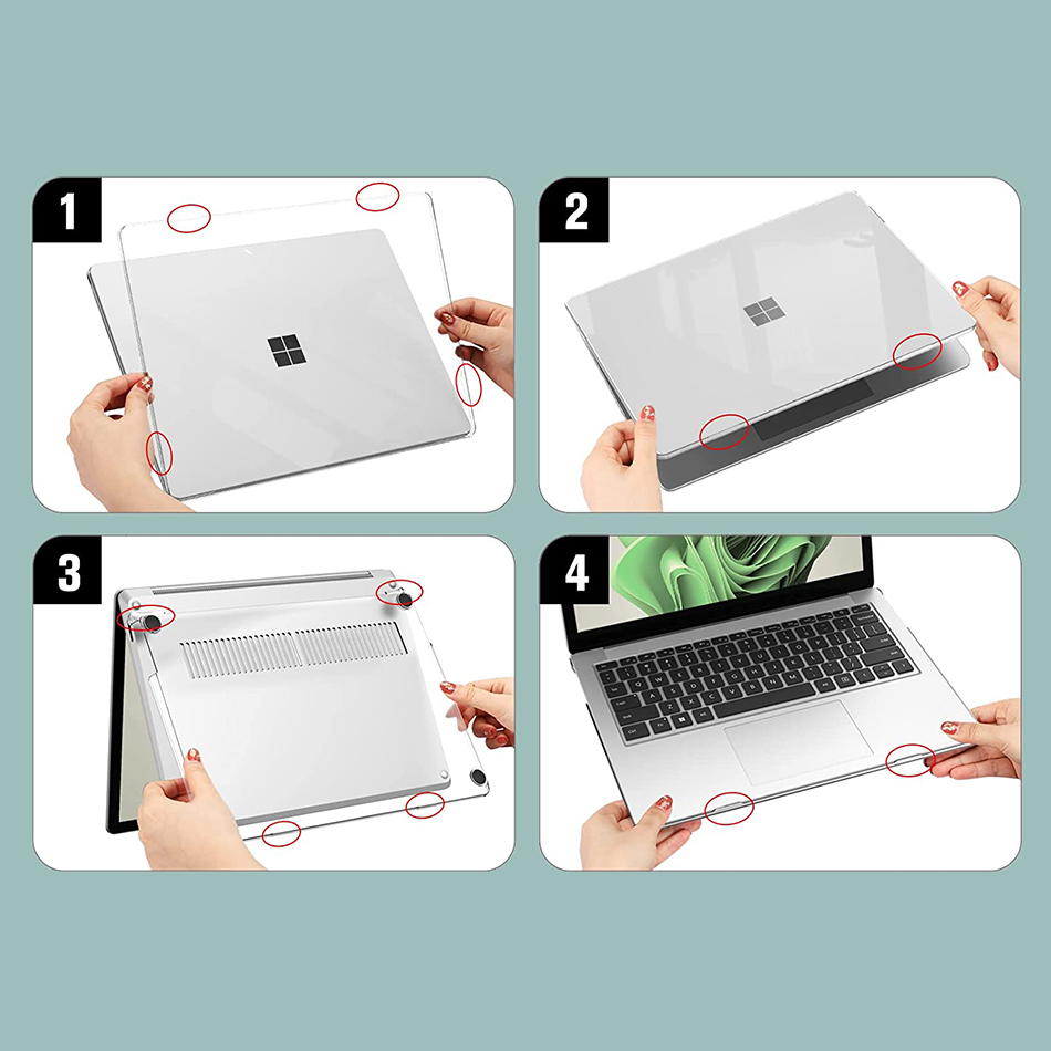 Glossy Hard Case for Microsoft Surface Laptop 7 (13.8") (Clear)