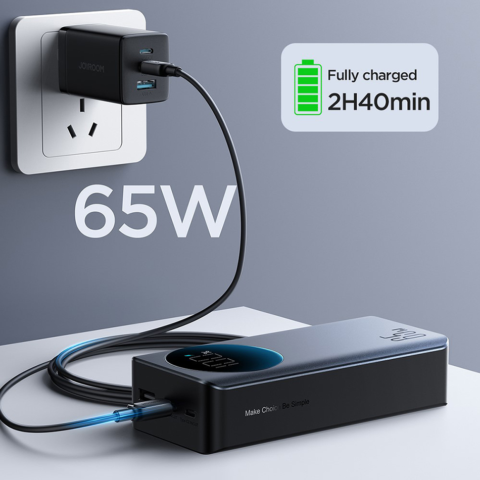 Joyroom 30000mAh Power Bank (65W) USB Type-C Portable Charger