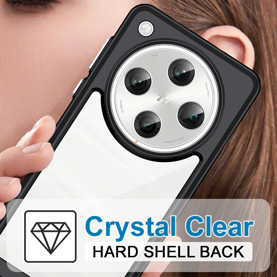 Hybrid Acrylic Shockproof Case for Oppo Find X8 Pro (Black)