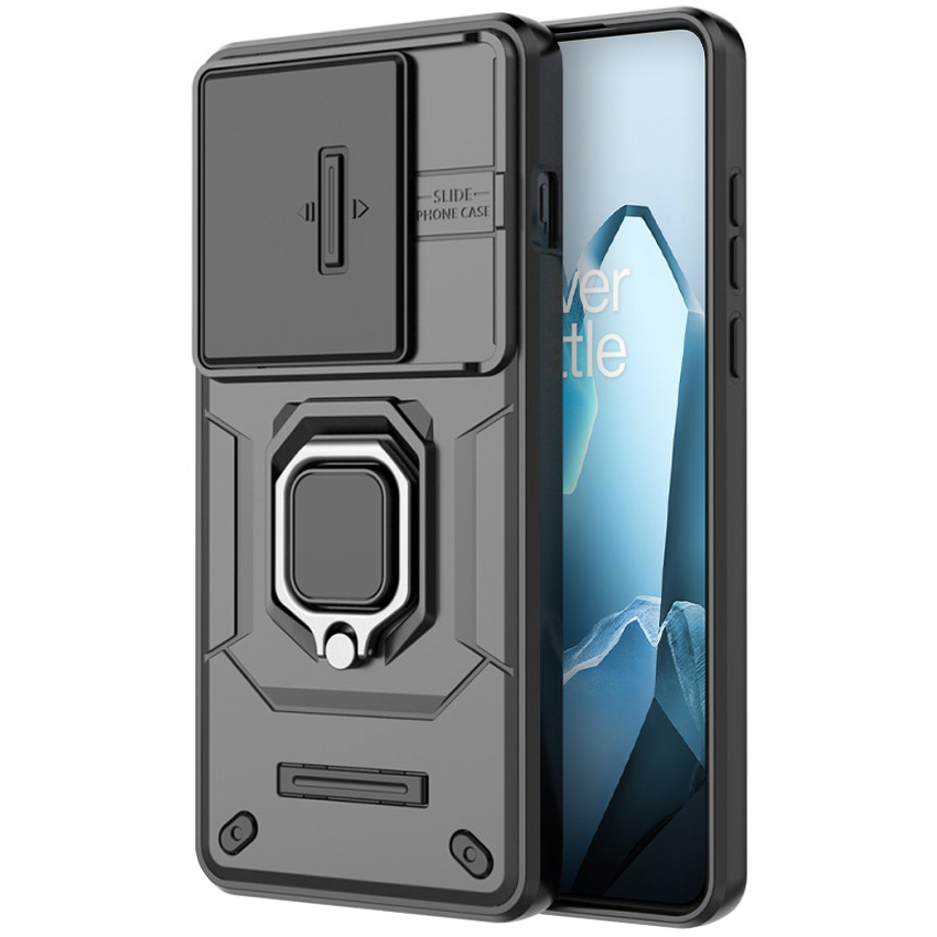 Heavy Duty Shockproof Slide Case for OnePlus 13 (Black)