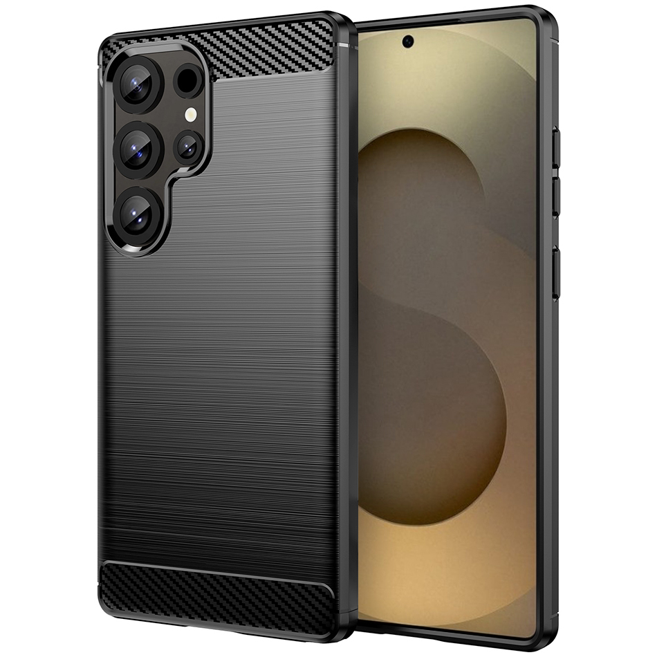 Flexi Slim Carbon Fibre Case for Samsung Galaxy S25 Ultra (Black)