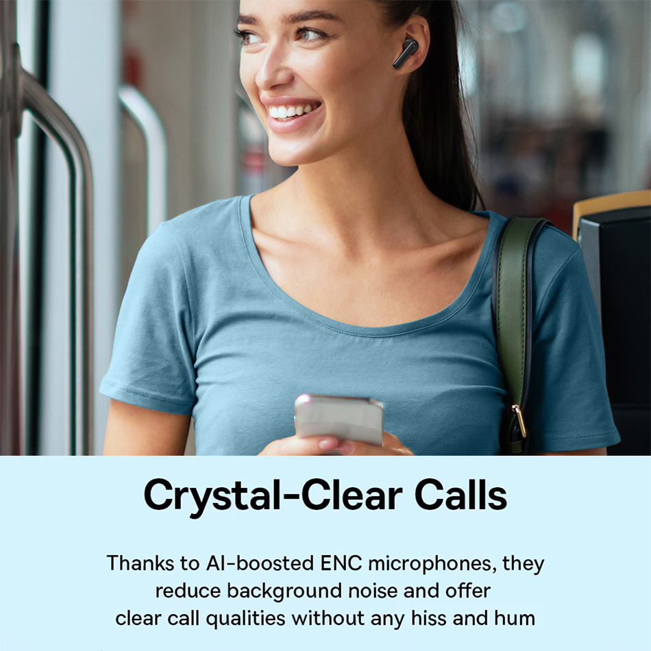 Baseus Bowie E17 (ENC) Bluetooth Wireless Earphones (Black)