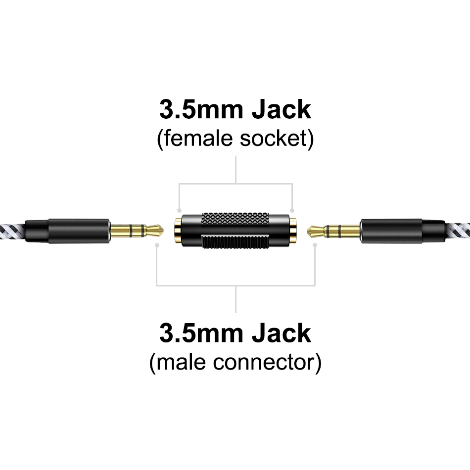 3.5mm Stereo Jack Female to Female Audio Adapter Connector