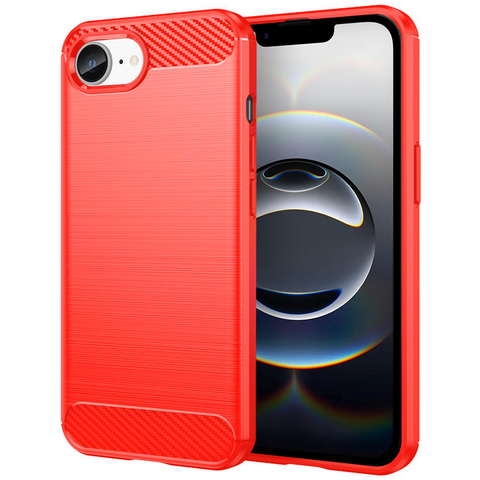 Flexi Slim Carbon Fibre Case for Apple iPhone 16e (Red)