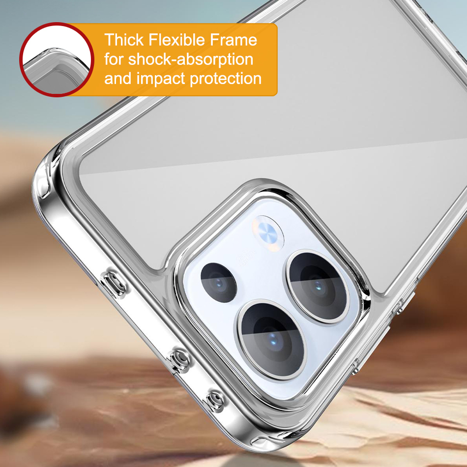 Hybrid Acrylic Shockproof Case for Oppo Reno13 (Clear)