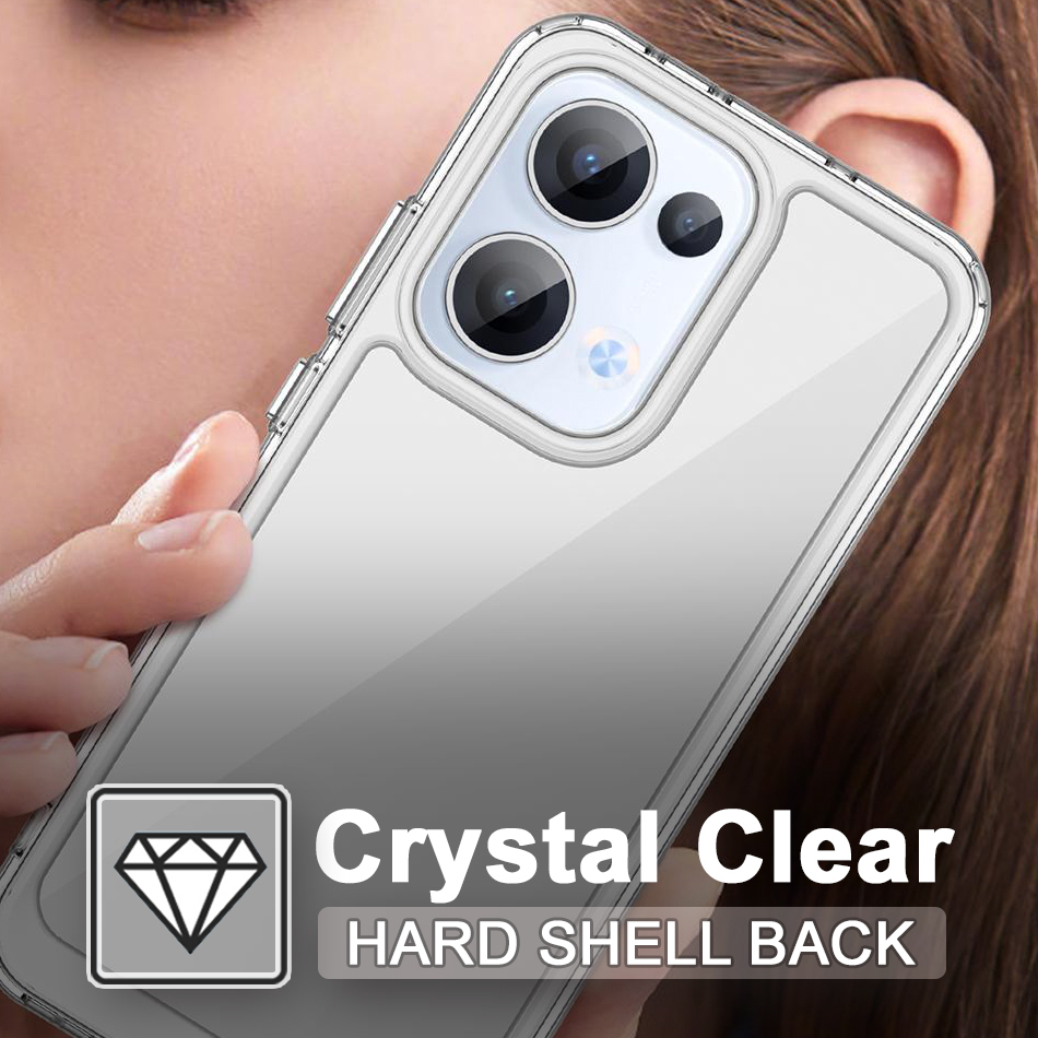 Hybrid Acrylic Shockproof Case for Oppo Reno13 (Clear)