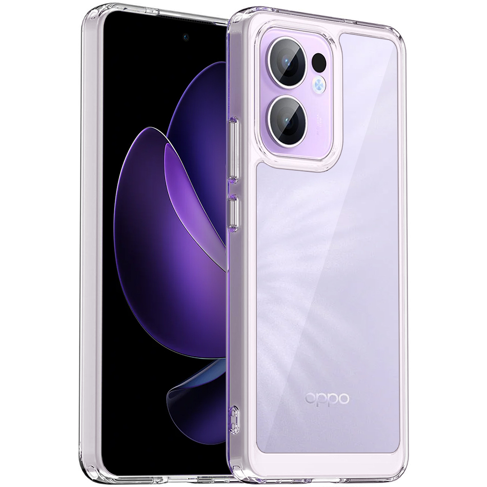 Hybrid Acrylic Shockproof Case for Oppo Reno13 F (Clear)