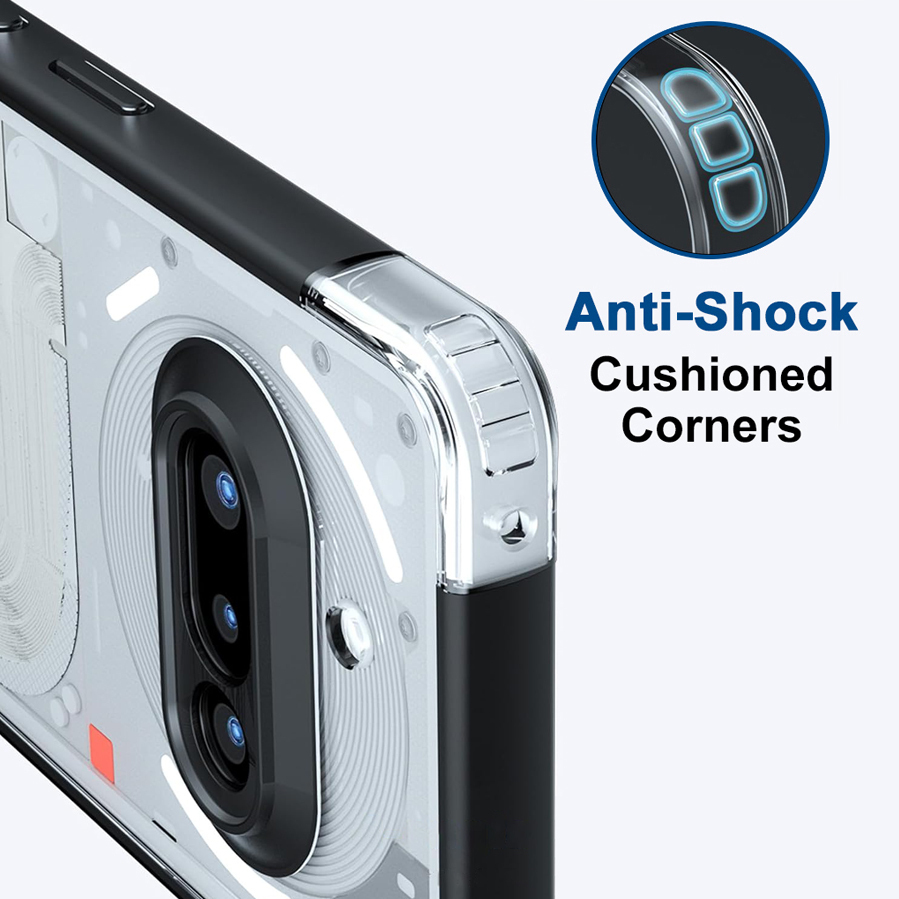 Hybrid Fusion Shockproof Case for Nothing Phone (3a) (Black)