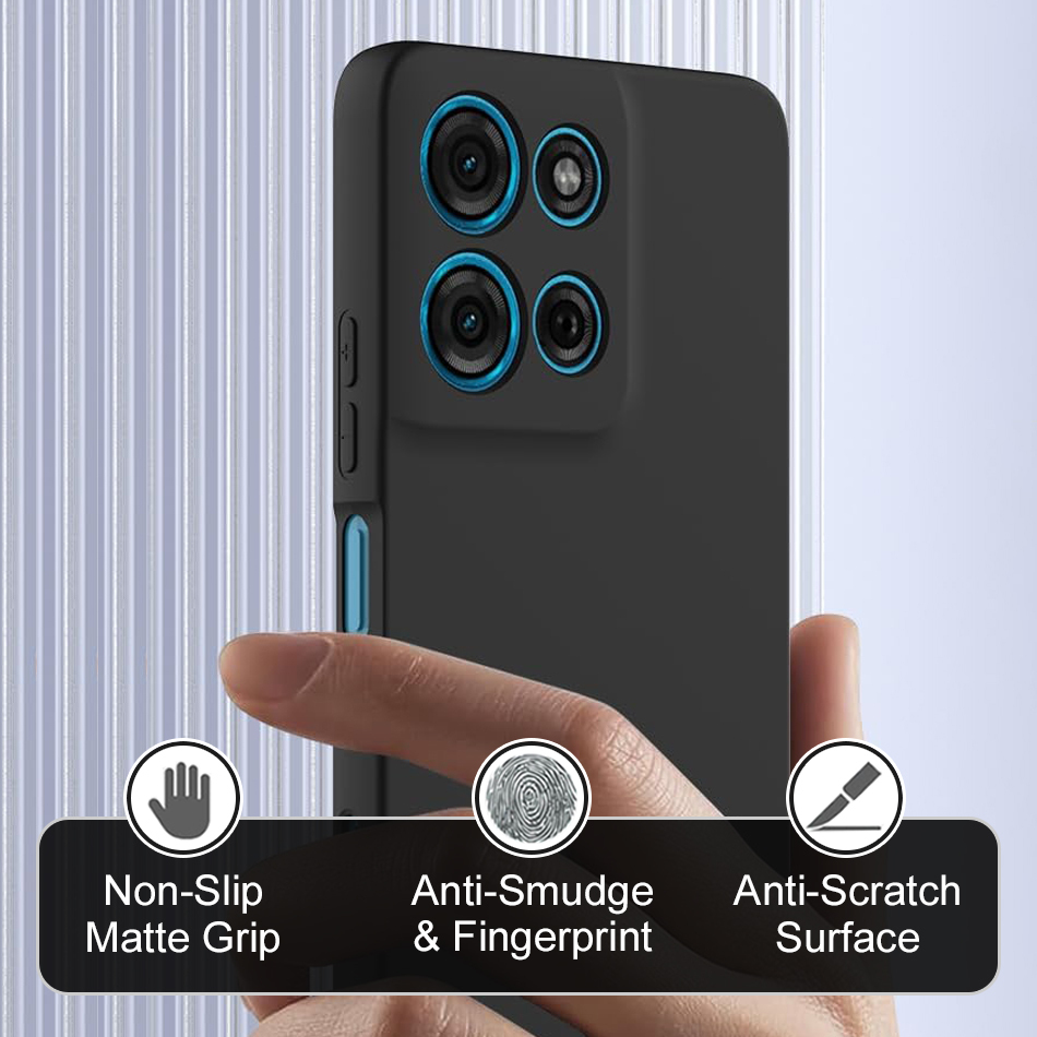 Flexi Stealth Silicone Case for Motorola Moto G56 (Black)