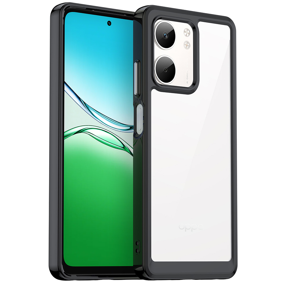 Hybrid Acrylic Shockproof Case for Oppo A5x 4G (Black)