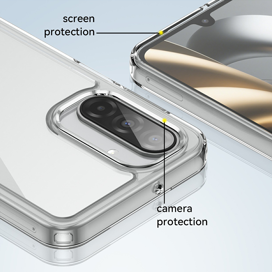 Hybrid Acrylic Shockproof Case for Samsung Galaxy A17 5G (Clear)