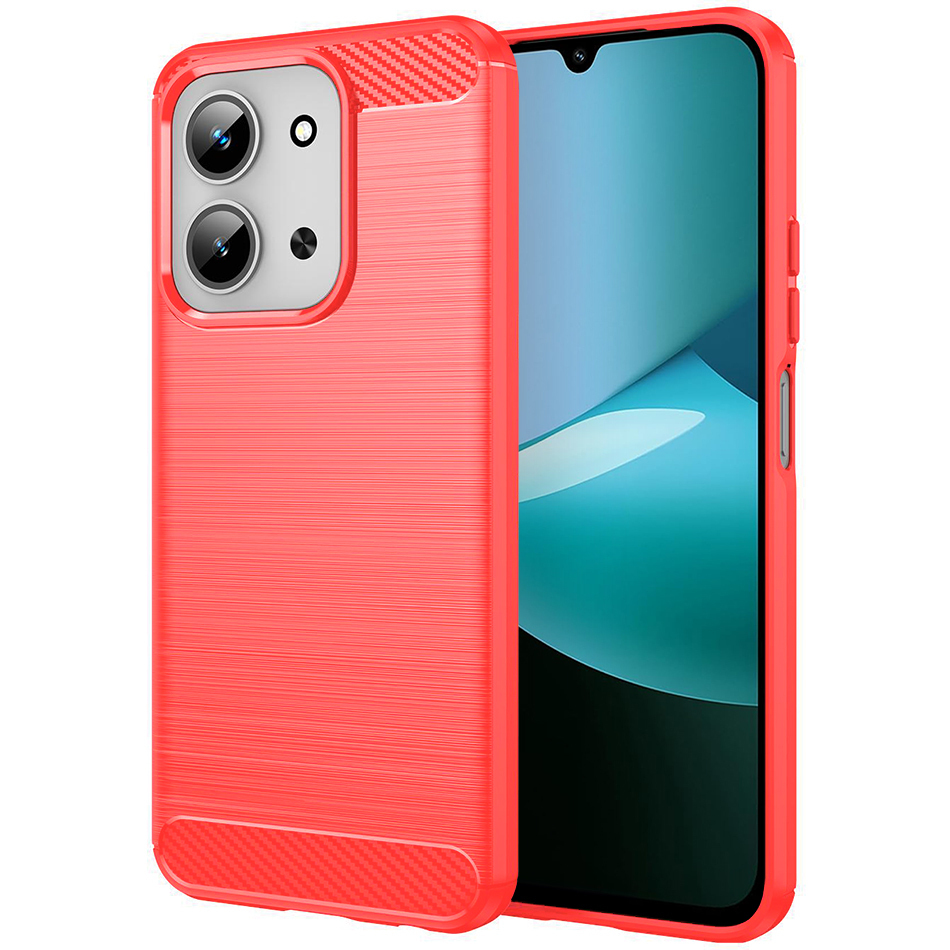 Flexi Slim Carbon Fibre Case for Xiaomi Redmi 15C (Red)