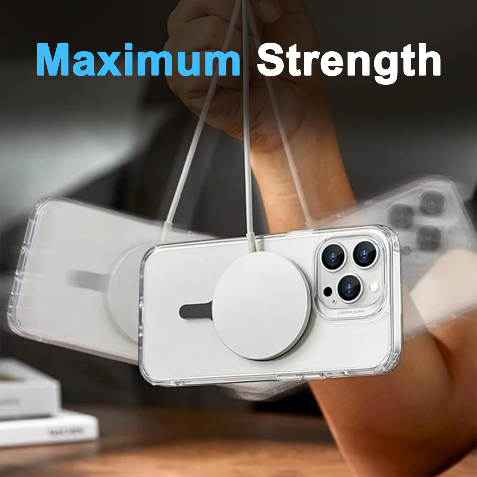 MagSafe Magnetic Metal Ring Back Plate Sticker for Phone (Black)