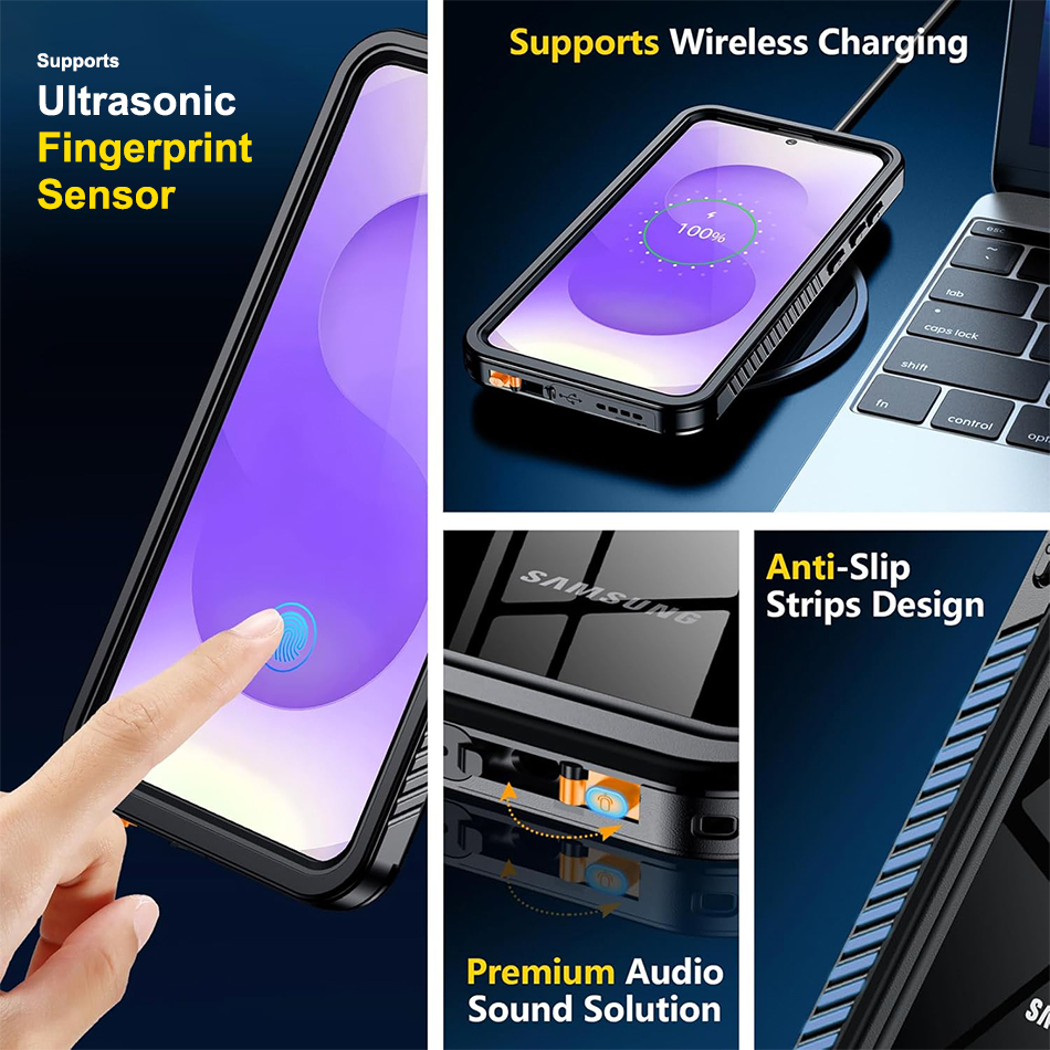 RedPepper Waterproof Case for Samsung Galaxy S25 (Black)