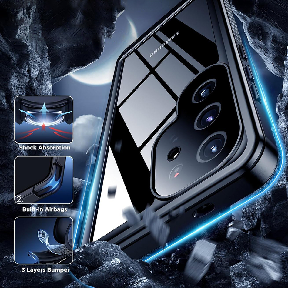 RedPepper Waterproof Case for Samsung Galaxy S25 Ultra (Black)