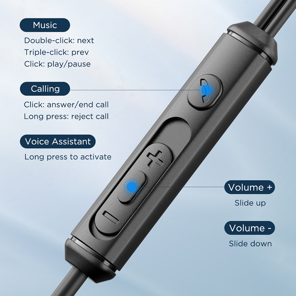 Joyroom Metal Half In-Ear USB Type-C Wired Earphones (Black)