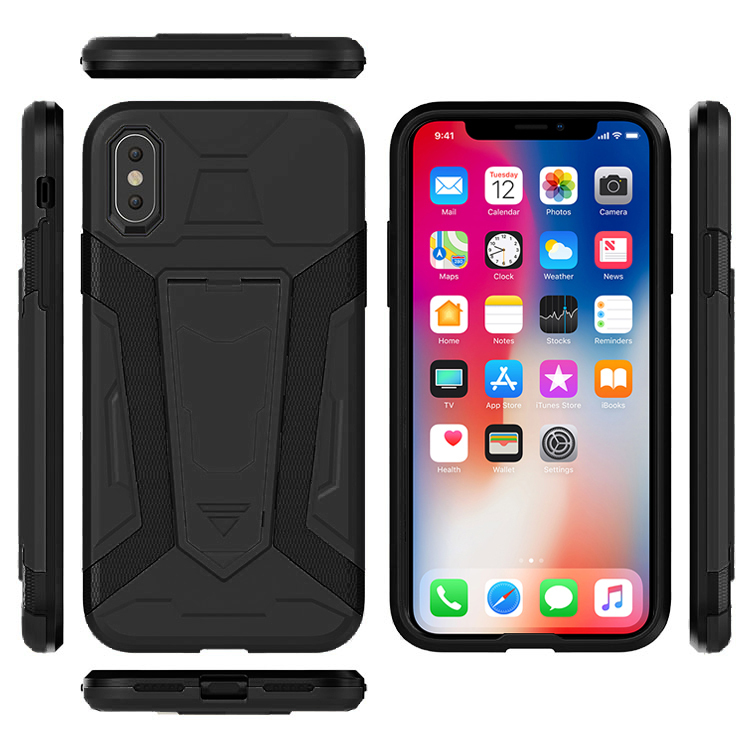 Slim Guard Plate Shockproof Case for Apple iPhone Xs (Black)