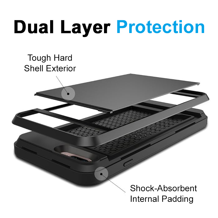 Tough Armour Slide Case Card Holder for iPhone 8 Plus / 7 Plus