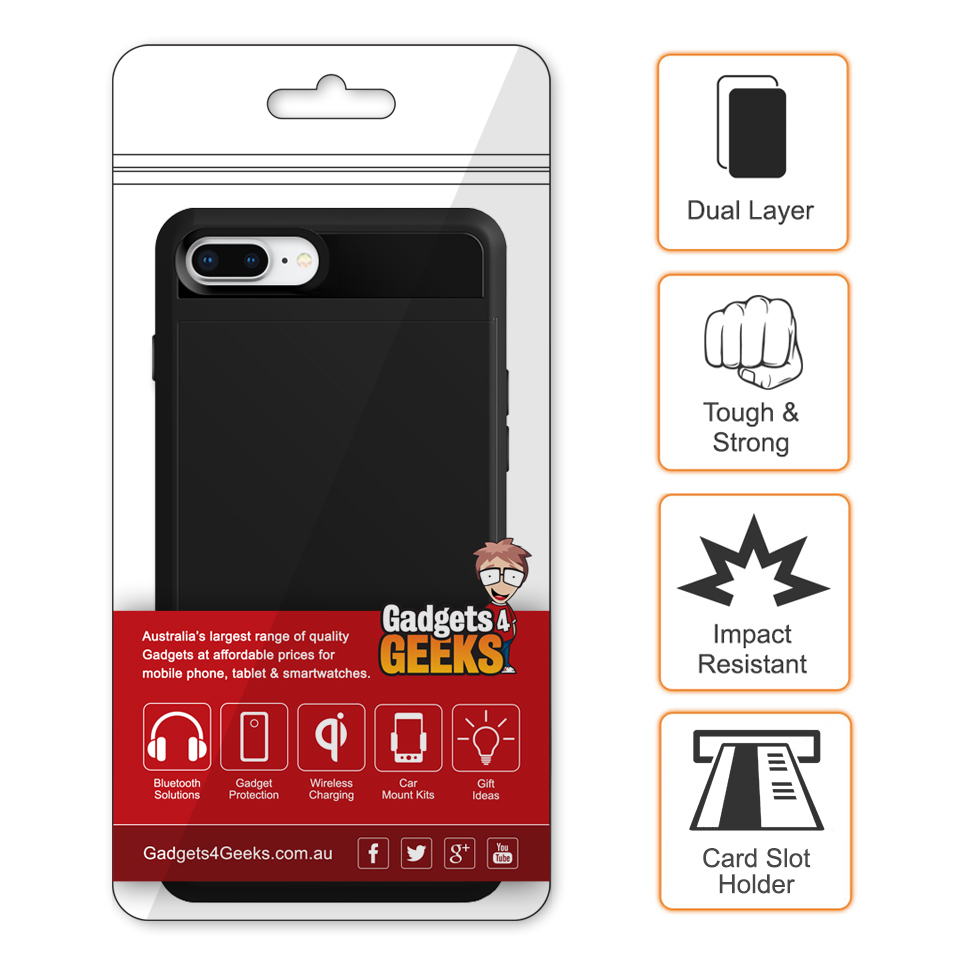 Tough Armour Slide Case Card Holder for iPhone 8 Plus / 7 Plus