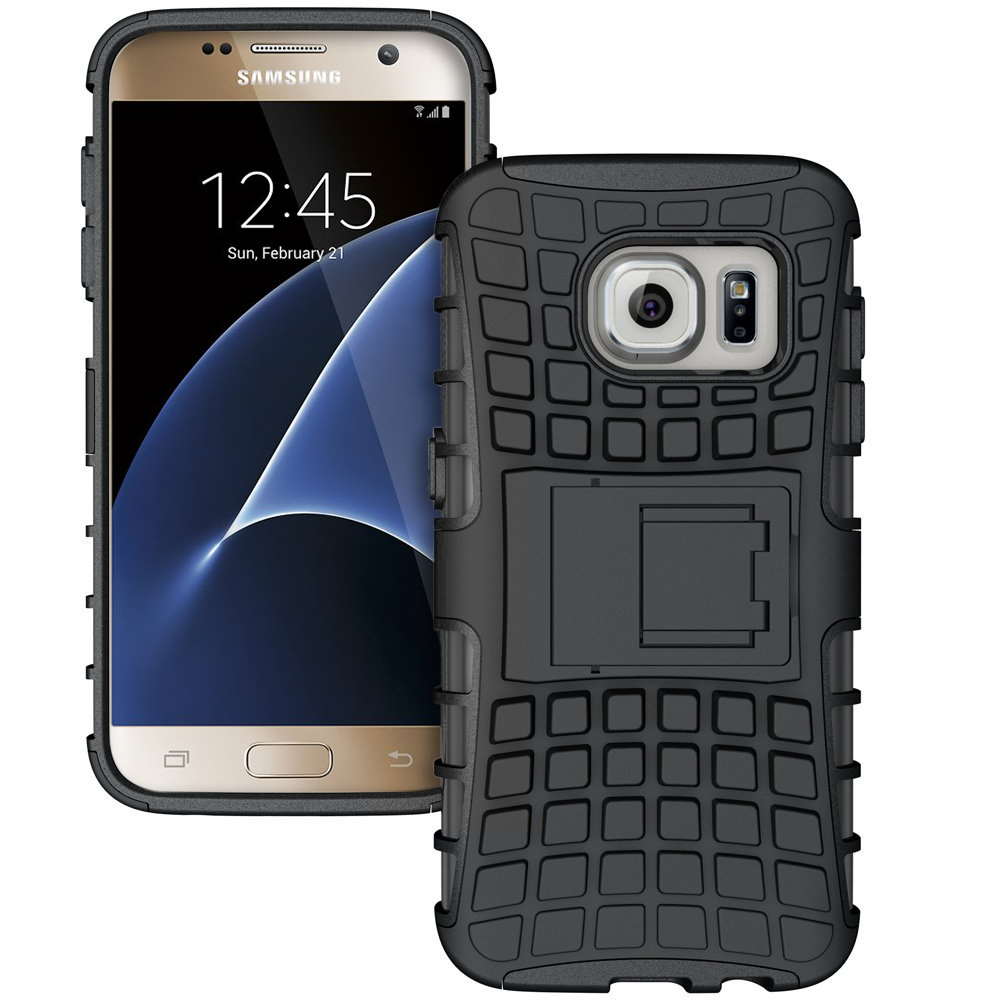 Rugged Tough Shockproof Case For Samsung Galaxy S Black