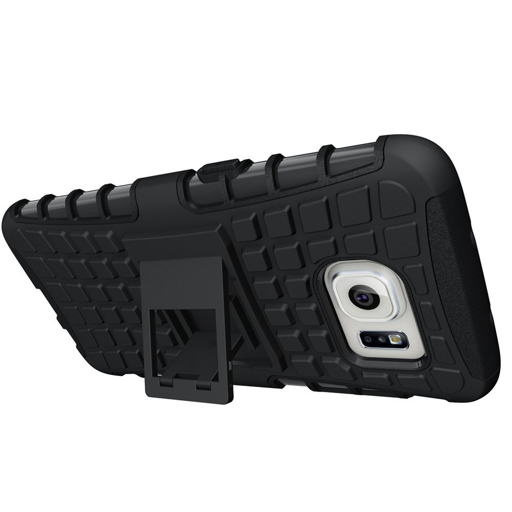 Rugged Tough Shockproof Case for Samsung Galaxy S7 (Black)