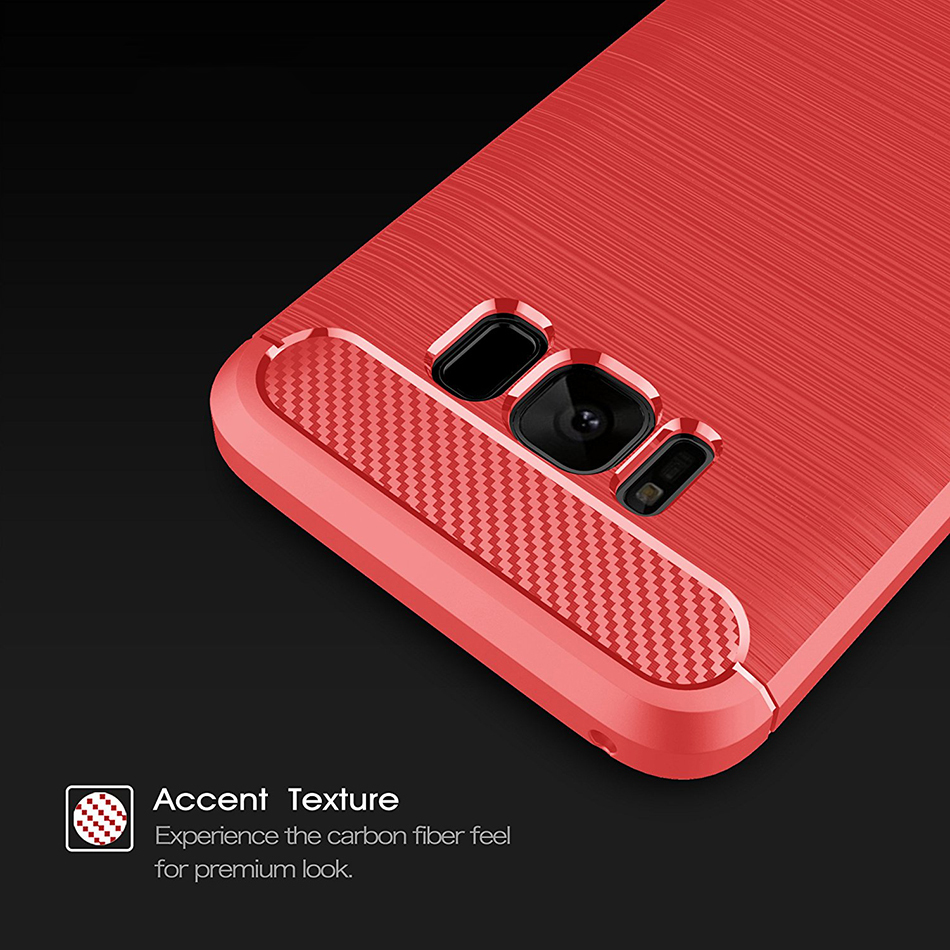 Flexi Slim Carbon Fibre Case for Samsung Galaxy S8 (Red)