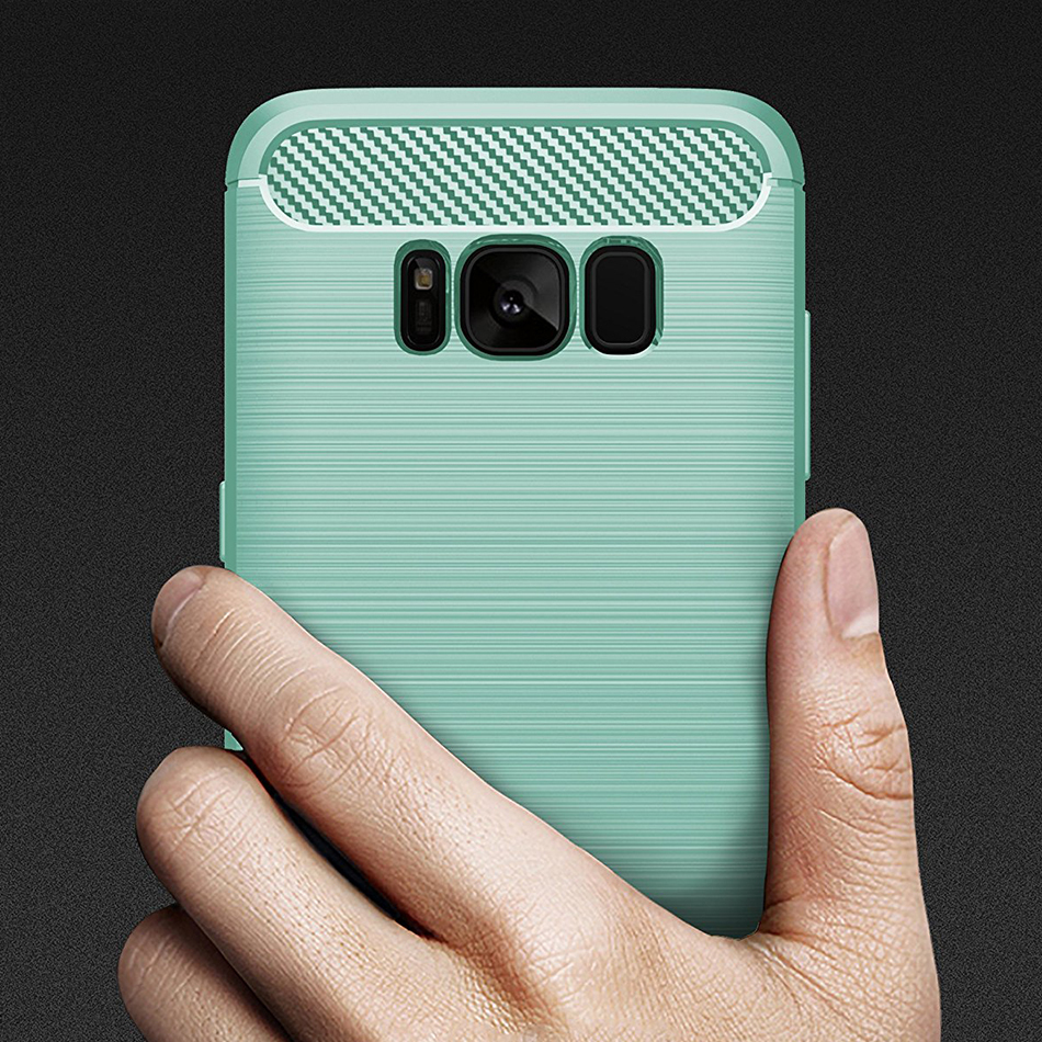 Flexi Slim Carbon Fibre Case for Samsung Galaxy S8 (Green)
