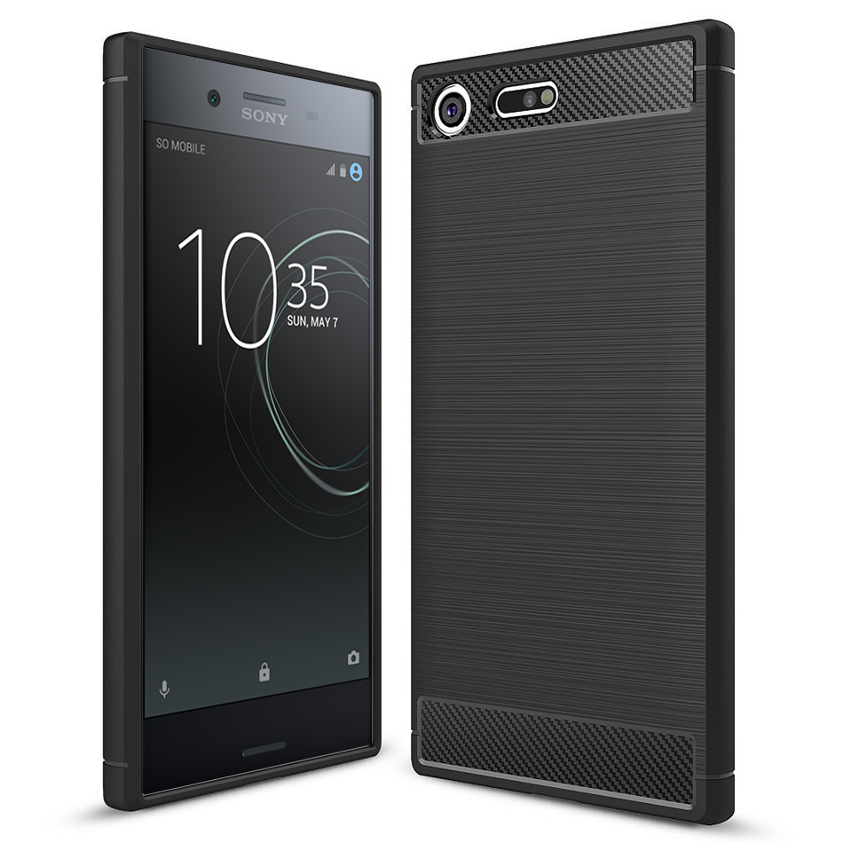 Flexi Slim Carbon Fibre Case for Sony Xperia XZ Premium (Black)