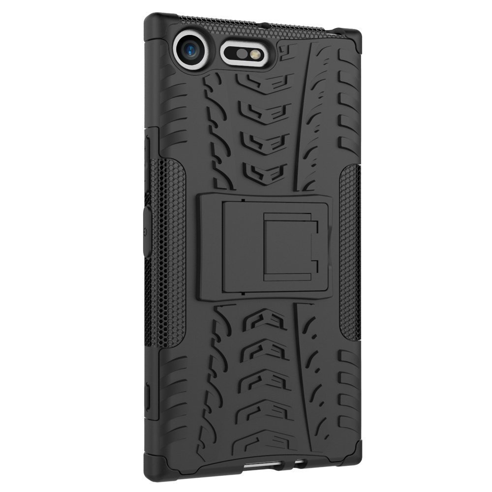Rugged Tough Shockproof Case for Sony Xperia XZ Premium (Black)