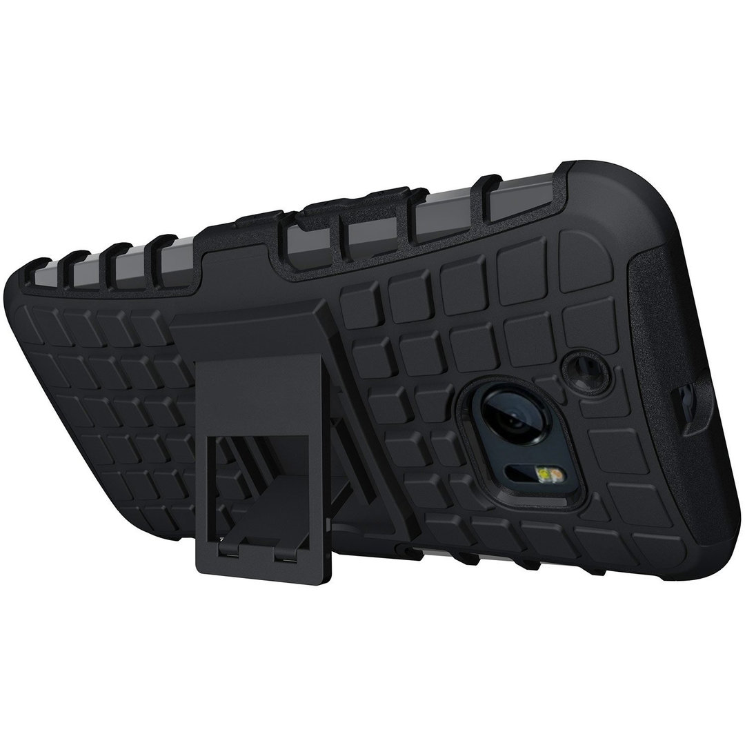 Heavy Duty Tough Shockproof Case for HTC 10 (Black)