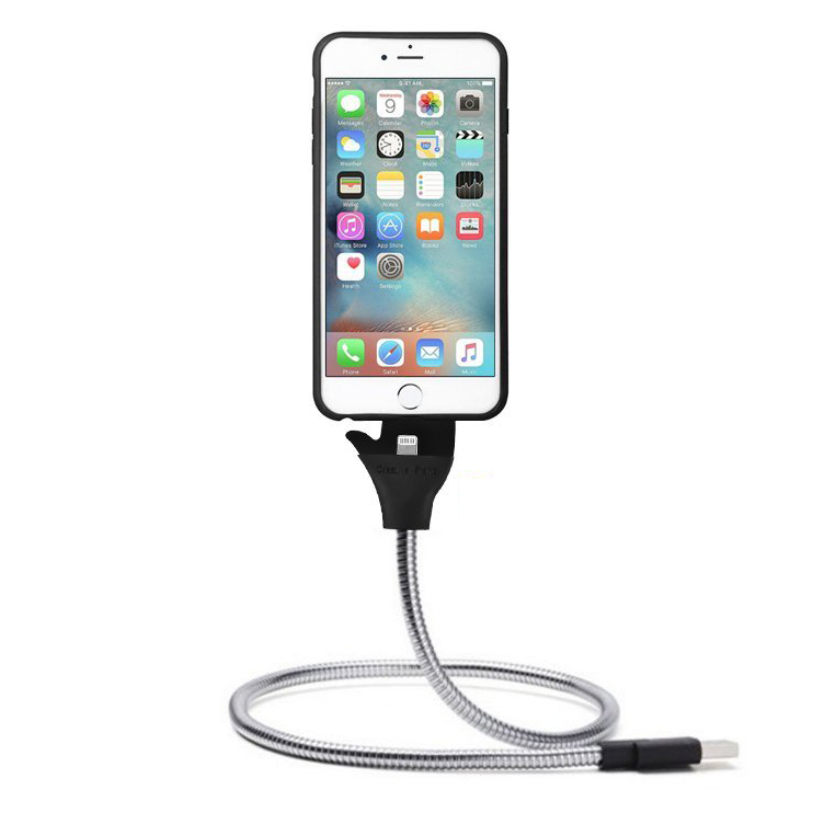 Flexible Heavy Duty Metal Lightning Charging Cable for iPhone