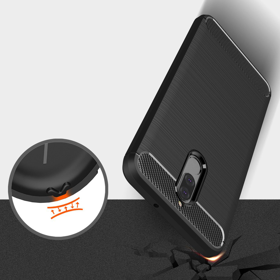 Flexi Slim Carbon Fibre Case for Huawei Nova 2i (Black)