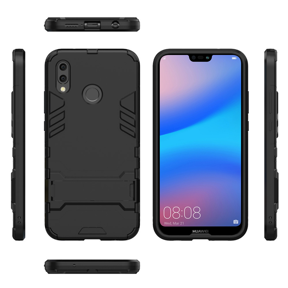 Slim Armour Shockproof Case for Huawei Nova 3e (Black)