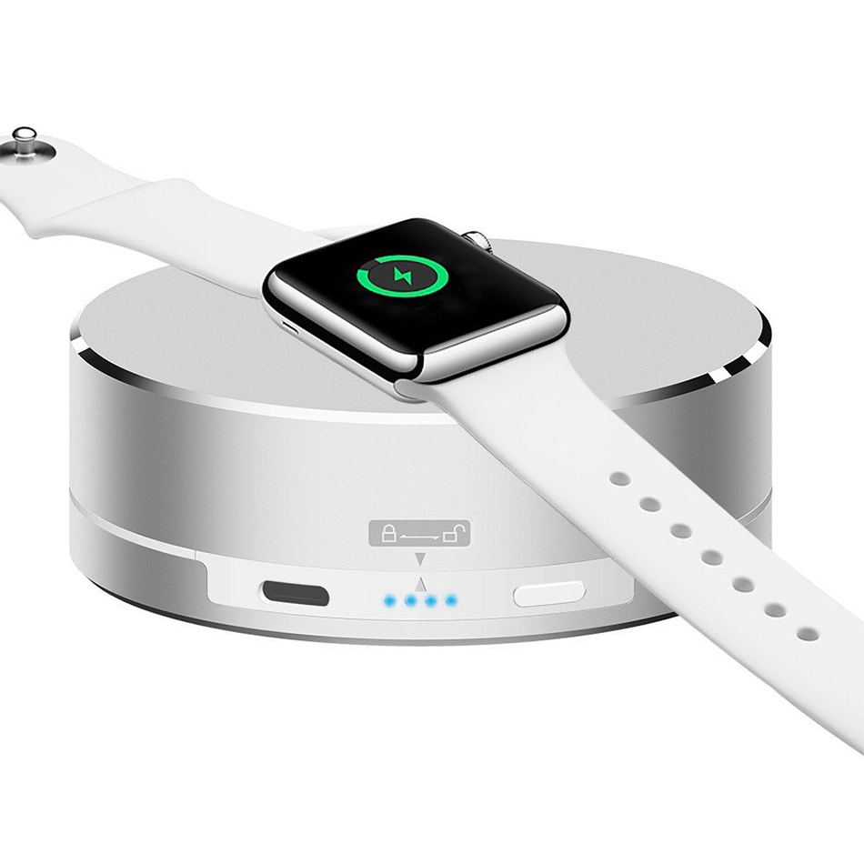 Aluminium Portable Power Bank Charger - Apple Watch (Silver)
