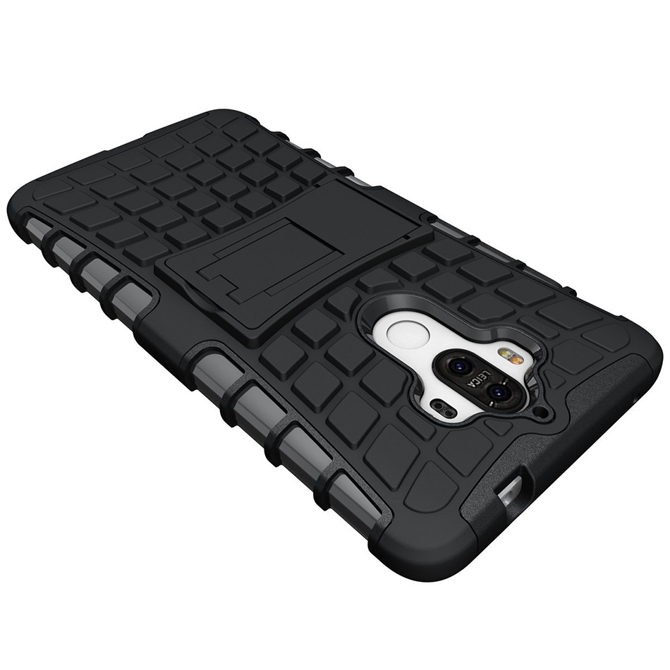 Dual Layer Rugged Tough Case for Huawei Mate 9 (Black)