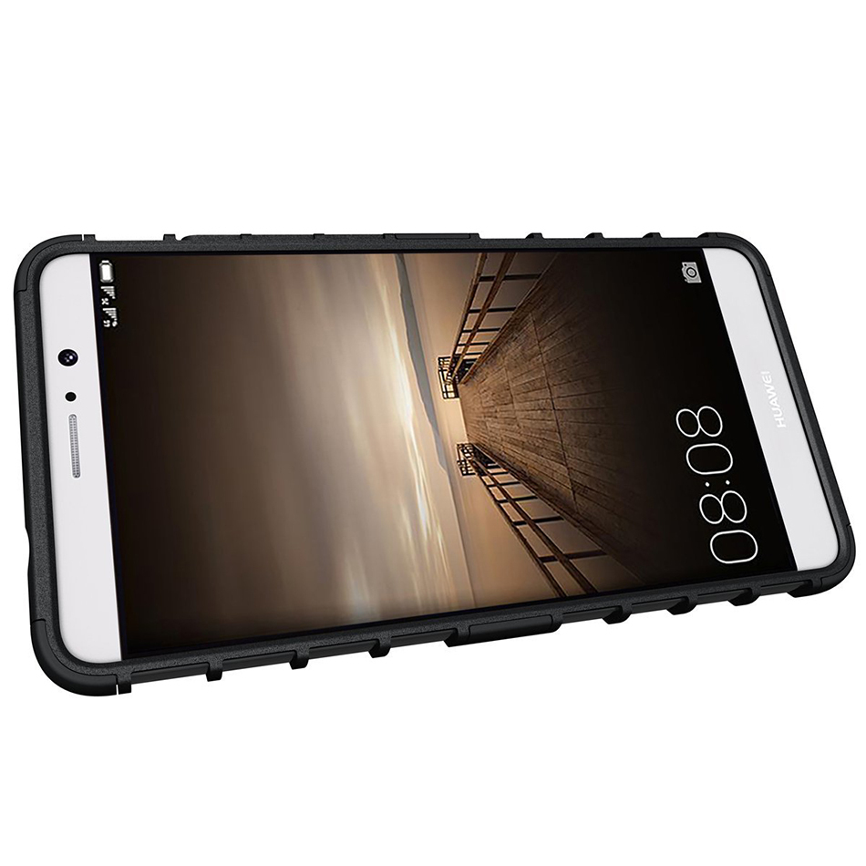 Dual Layer Rugged Tough Case for Huawei Mate 9 (Black)